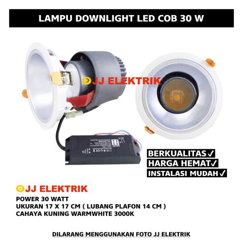 Jual Lampu Downlight LED COB Plafon 30W 30 Watt TOP Quality Bergaransi ...