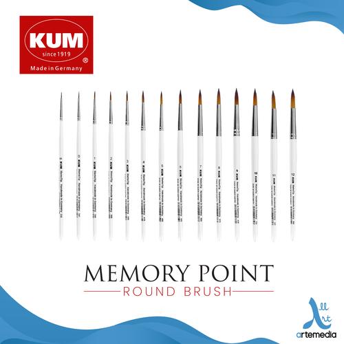 Jual Kuas Lukis KUM Memory Point Round Synthetic Brush Short Handle ...