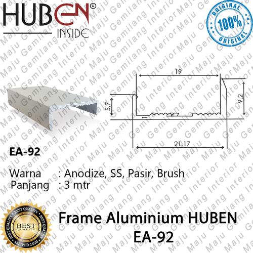 Jual Profil Frame Handle Alumunium Aluminium HUBEN EA 92 Varian ...