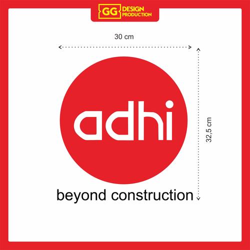 Jual stiker cutting logo adhi karya| stiker proyek kontruksi custom ...