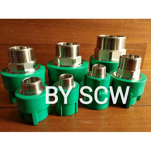 Jual Sock Drat Luar PPR 25mm 3/4" Male Thread Adaptor Fitting Pipa PPR ...