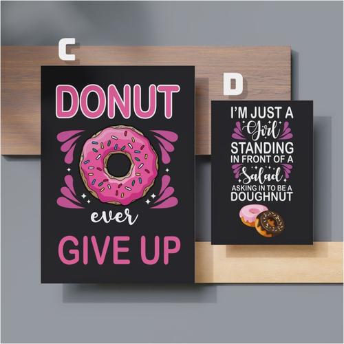 Jual Cetak Stiker Unik tema Donut / Donat custom kata-kata dan gambar ...