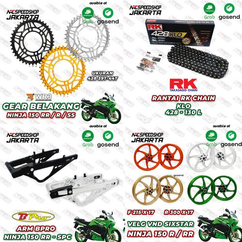 Jual Paket Set Ninja 150 RR Gear WR3 - ARM Bpro - Velg VND Six Star ...