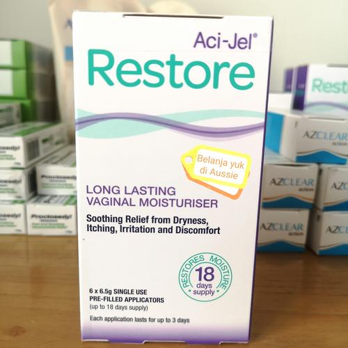 Jual Aci-Jel Restore LONG LASTING VAGINAL MOISTURISER - 6 x 6.5g Single ...
