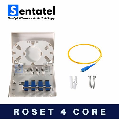 Jual ROSET FO 4 CORE LENGKAP / ROSET FTTH 4 CORE ADAPTOR SC Pigtail SC ...