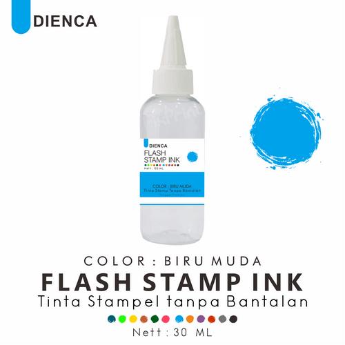 Jual Tinta Stempel Flash Dienca Official 30ml Warna Biru Muda - Kota ...