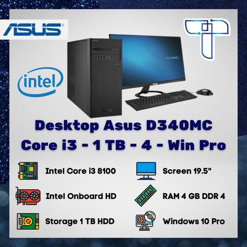 Promo Desktop PC Komputer Asus D340MC - i3 - 1 TB - 4 - Windows Pro ...