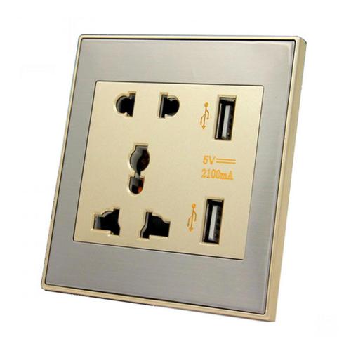 Jual Socket Stop Kontak Colokan Listrik Dinding 2 Soket Charger ...