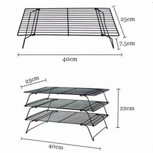 Jual Rak Pendingin Kue Susun 3 Tier Cooling Rack Stackable Cake - Kab ...
