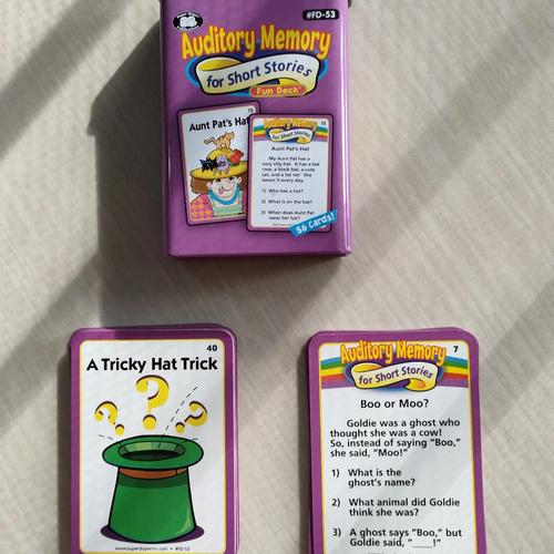 Jual kartu super duper fun deck flashcard auditory memory short stories ...