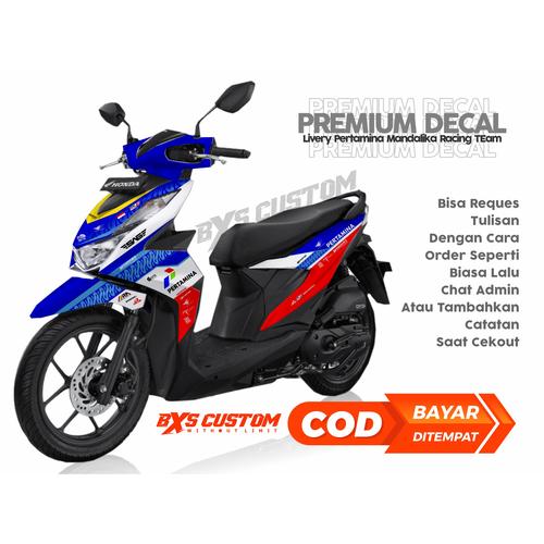 Jual PREMIUM DECAL HONDA BEAT LIVERY PERTAMINA MANDALIKA RACING TEAM ...