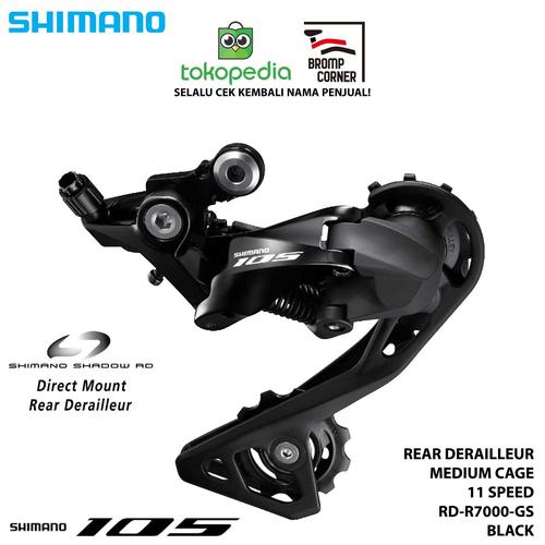 Jual RD SHIMANO 105 RD-R7000-GS MEDIUM CAGE - BLACK - Kota Tasikmalaya ...