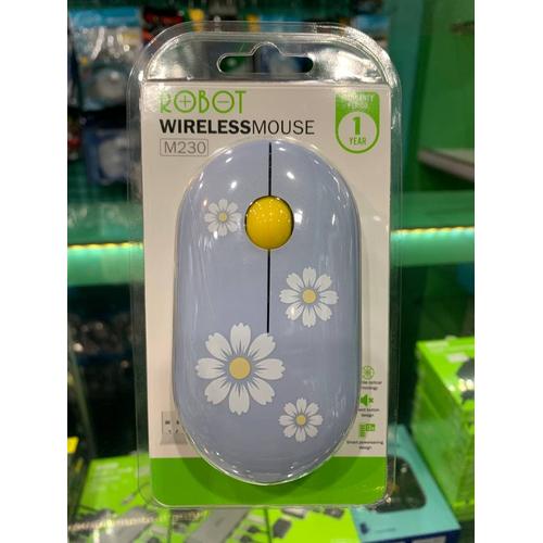 Jual ROBOT MOUSE WIRELESS SILENT CLICK Pebble M230 - FLOWER-BLUE - Kota ...