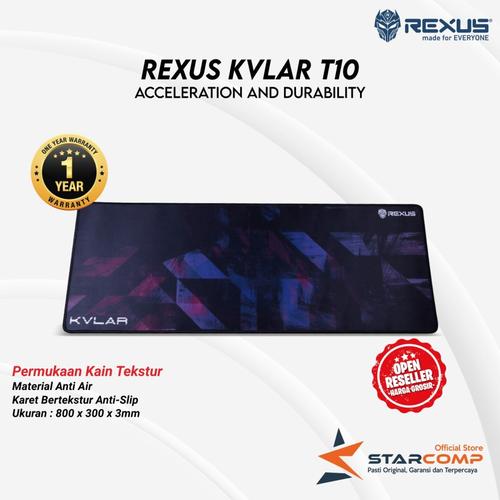 Jual Rexus Mousepad Gaming Kvlar T10 Speed Edition XL - Hitam - Kab ...