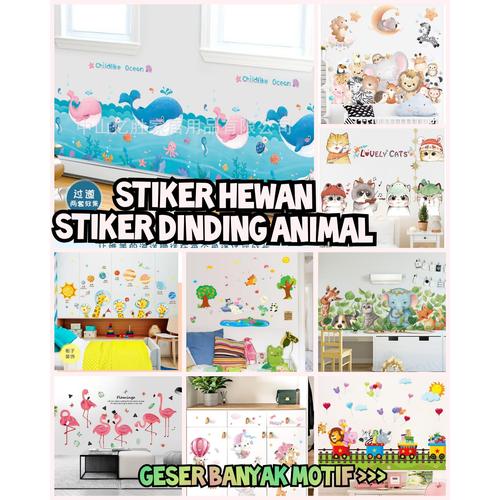 Jual HS - STIKER DINDING ANAK STIKER HEWAN STICKER ANIMALS STIKER ...