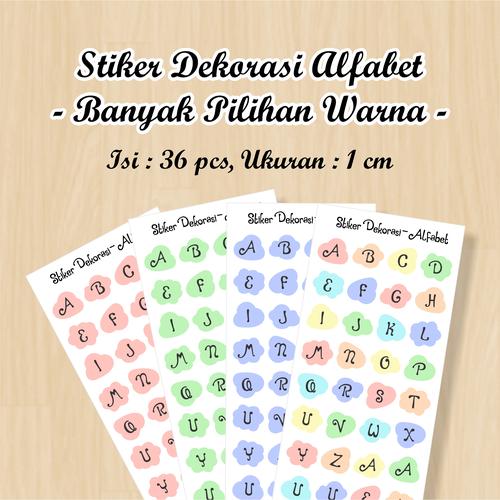 Jual Stiker Huruf Sticker Alphabet Pastel Diary Sticker Dekorasi Jurnal ...