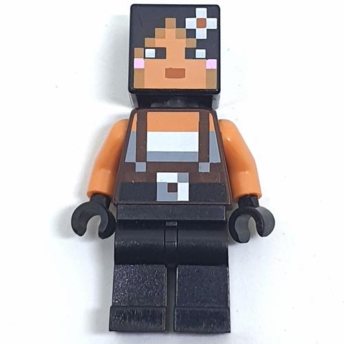 Jual Lego Minifigure Female Minecraft with Flower & Suspenders Original ...