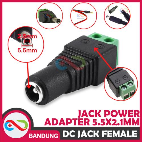 Jual DC Jack Female Male Power Adapter 5.5x2.1mm Model Baut – Soket DC ...