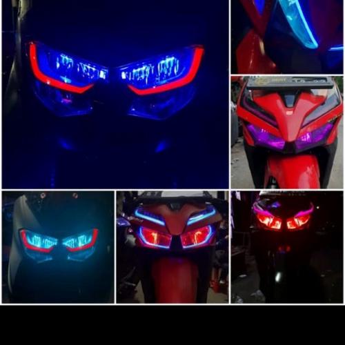 Jual lampu demon eyes/lampu motor red devil eyes nmax,aerox'vario 12 ...