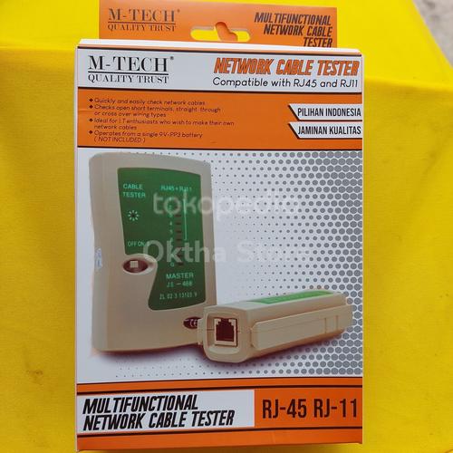 Jual Lan Cable Tester Network Rj11 Rj 45 Kabel LAN Tester - MERK MTECH ...