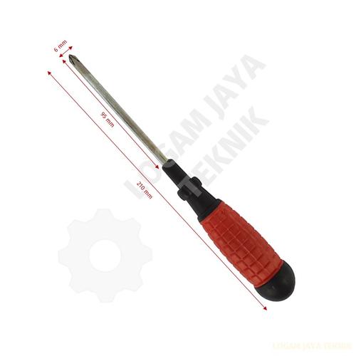Jual Obeng Karet Kembang/Obeng Plus 6 mm x 95 mm - Jakarta Barat ...
