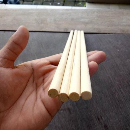 Jual dowel 10mm 20cm-kayu bulat 10mm 20cm-kayu bulat-macrame kayu dowel ...