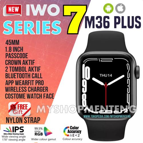 Jual SMARTWATCH Series 7 IWO M36 PLUS Full Screen 1.8 Infinite Display ...