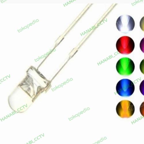Jual Lampu Led 3mm Putih Nyala Biru Merah Putih Hijau Kuning Biru