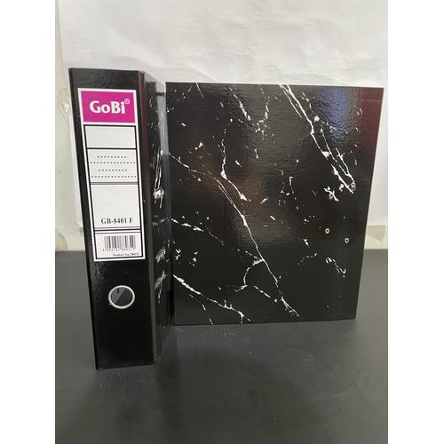 Jual GOBI 8401 / GOBI 8402 ORDNER Folio 2 Ring Black Lever Arch File ...