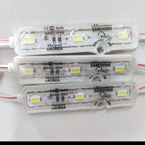 Jual led module samsung 3 mata besar warna putih transparan 1.5 watt ...