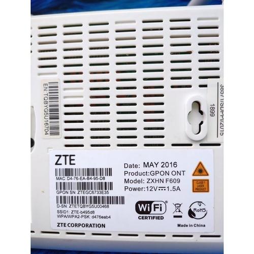 Jual BARU[TERBARU] MODEM ROUTER WIFI ZTE F609 V1 GPON ONT SECOND ...