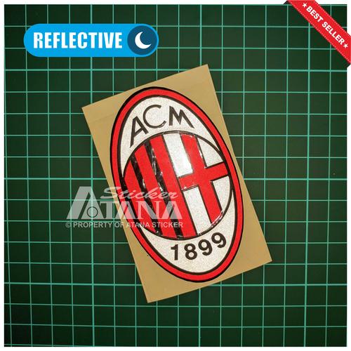 Jual Stiker Cutting AC Milan Sticker Bola Aksesoris Motor Helm Hp ...