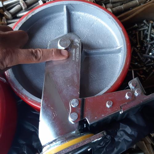 Jual roda pu 6" heavyduty beban max 1ton ban karet merah premium veleg ...