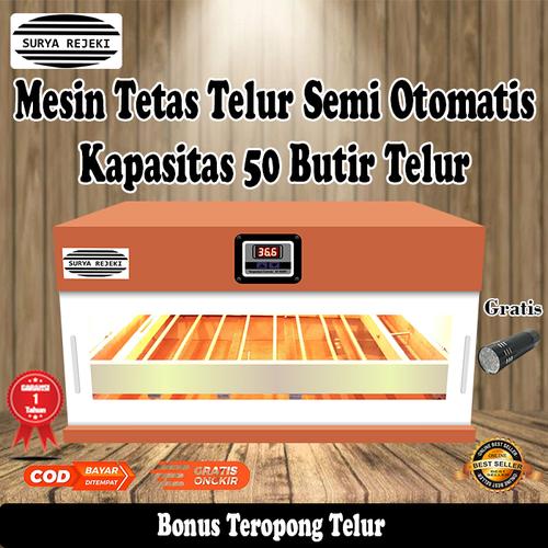 Promo MESIN TETAS TELUR SEMI OTOMATIS KAPASITAS 50 TELUR - PAKING KAYU ...