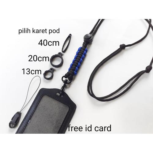 Jual Lanyard Cobra Buckle Name Tag ID Card Holder Tali Paracord ...