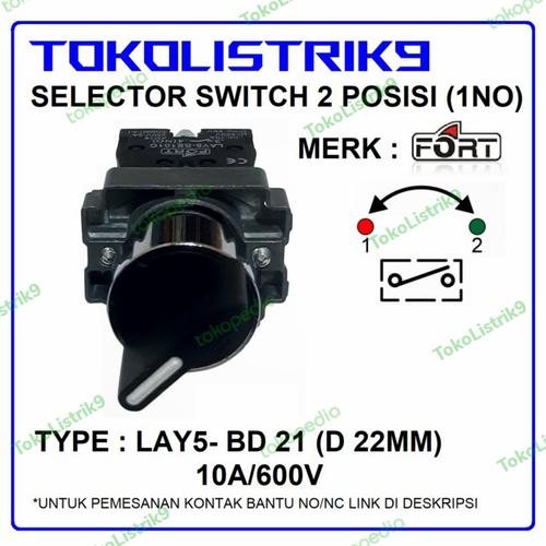 Jual Selector Switch 2 Posisi 22mm Merk Fort Type LAY5-BD 21 - Jakarta ...