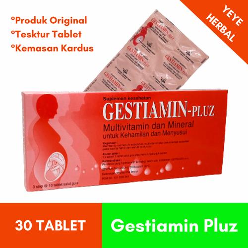 Jual Gestiamin Pluz 30 Tablet Multivitamin Ibu Hamil dan Menyusui ...