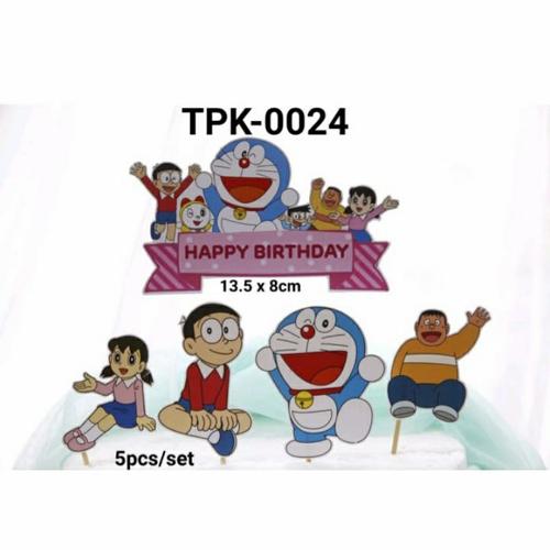 Jual Windblown Cake Topper Doraemon/Hiasan Kue Ultah HBD Birthday ...