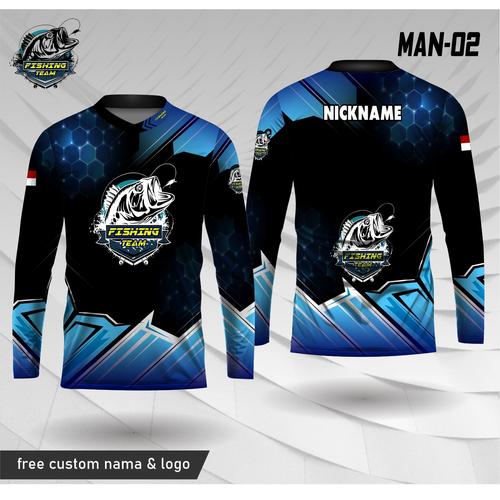 Jual Jersey mancing baju kaos fishing team lengan panjang - Hitam, XS ...