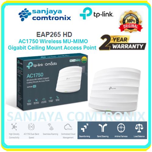 Promo TP-Link EAP265 HD AC1750 Wireless MU-MIMO Gigabit Ceiling AP ...