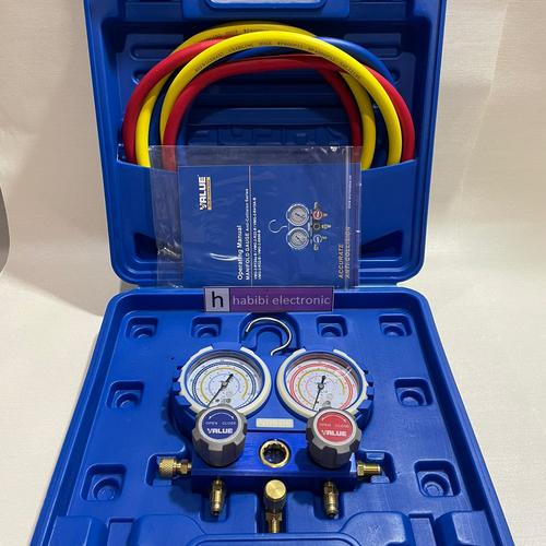 Jual Manifold Double R410a Value VMG-2-R410a-B / Manifold Value R410 ...