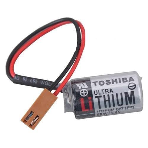 Jual Battery Baterai Lithium Toshiba PLC ER3V 3.6V Cokelat Panjang Plug ...