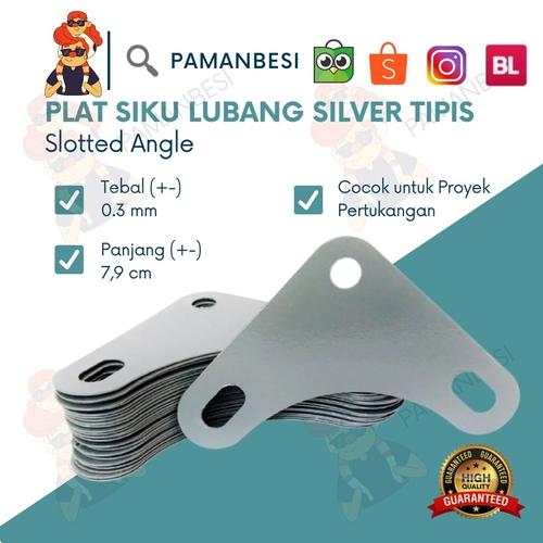 Jual Plat Pelat kelipatan 25 Siku Lubang Rak Besi Abu-abu slotted angle ...