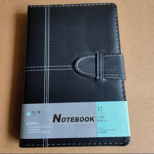 Jual buku agenda cover kulit warna hitam/ notebook cover kulit warna ...