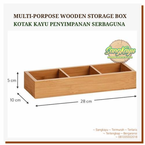 Jual Tempat penyimpanan serbaguna kayu wooden storage box - Kota Banjar ...