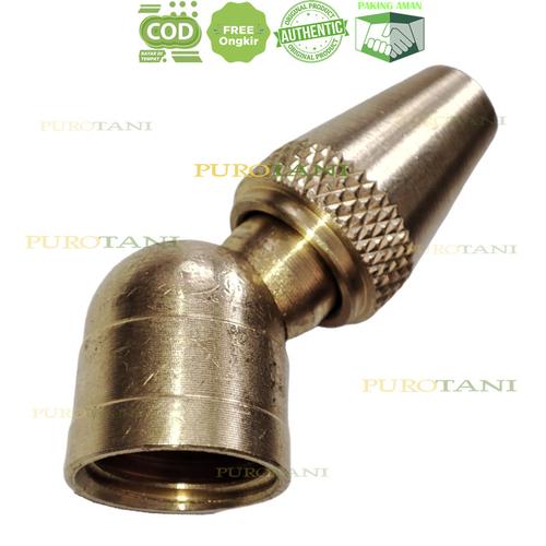 Jual spuyer nozel nozzle sprayer elektrik kuningan 1 lubang bengkok ...
