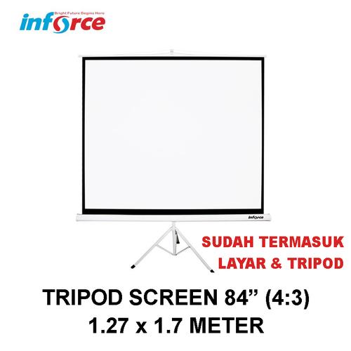 Promo Tripod Screen Projector 84 4:3 / Layar Proyektor Inforce 84 ...