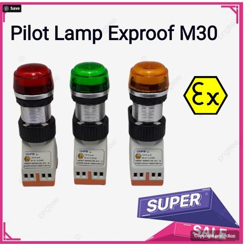 Jual Pilot Lamp Explosion proof M30x 1.5mm Merah, Kuning, Hijau - Merah ...