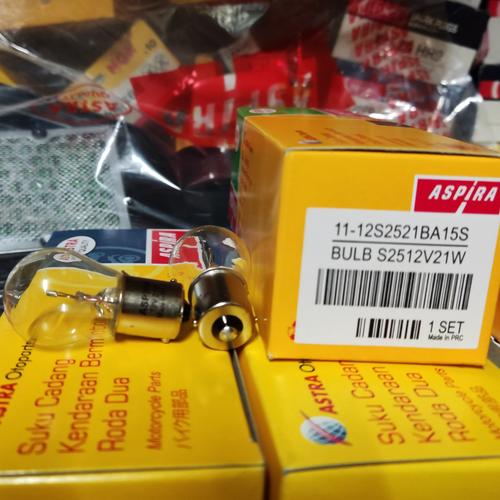 Jual ASPIRA Bohlam Lampu SEIN Mundur Bayonet 1 kaki 12V 21W Bulb P21W ...