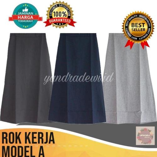 Jual CALIFORNIAMALL Rok Kerja Panjang Hitam Model A Bahan Formal Kantor ...